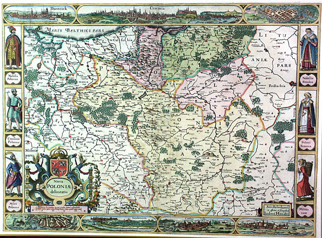 Nieznany artysta - Mapa Polski, ok. | Artinfo.pl - portal rynku sztuki