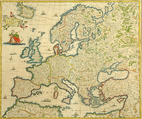Nieznany artysta - MAPA EUROPY, | Artinfo.pl - portal rynku sztuki