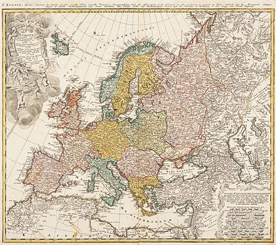 Nieznany artysta - MAPA EUROPY 1743 | Artinfo.pl - portal rynku sztuki